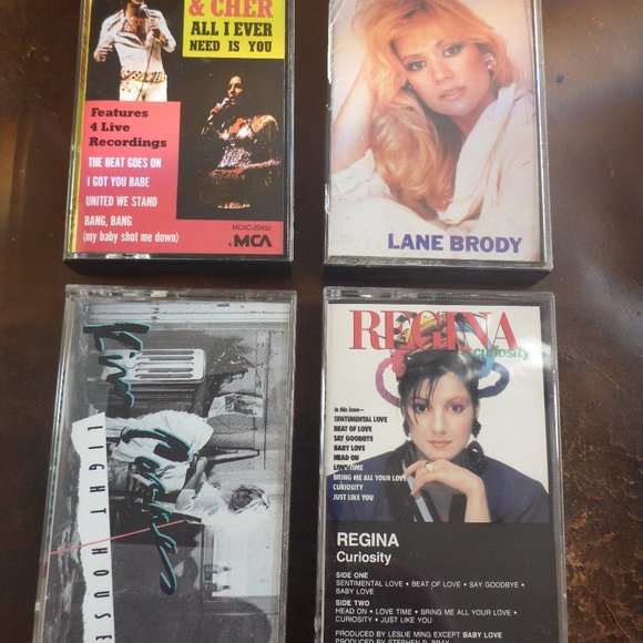 Vintage | Media | 4 Vintage Cassette Tapes Sonny Cher Lane Brody Kim ...